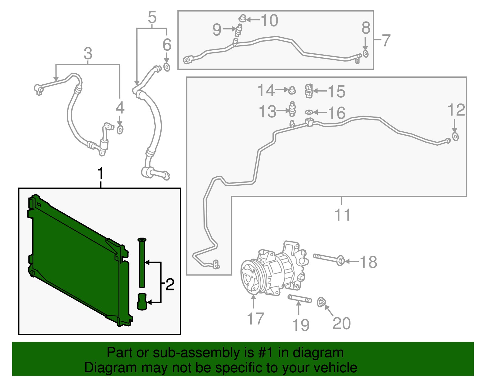 2019-2022 Toyota Condenser Assembly 884A0-12030 | Toyota Parts Center