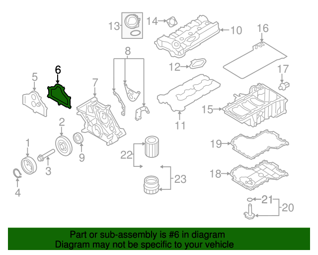 Genuine BMW 11-12-7-605-211 | Engine Timing Cover Gasket | FREE ...