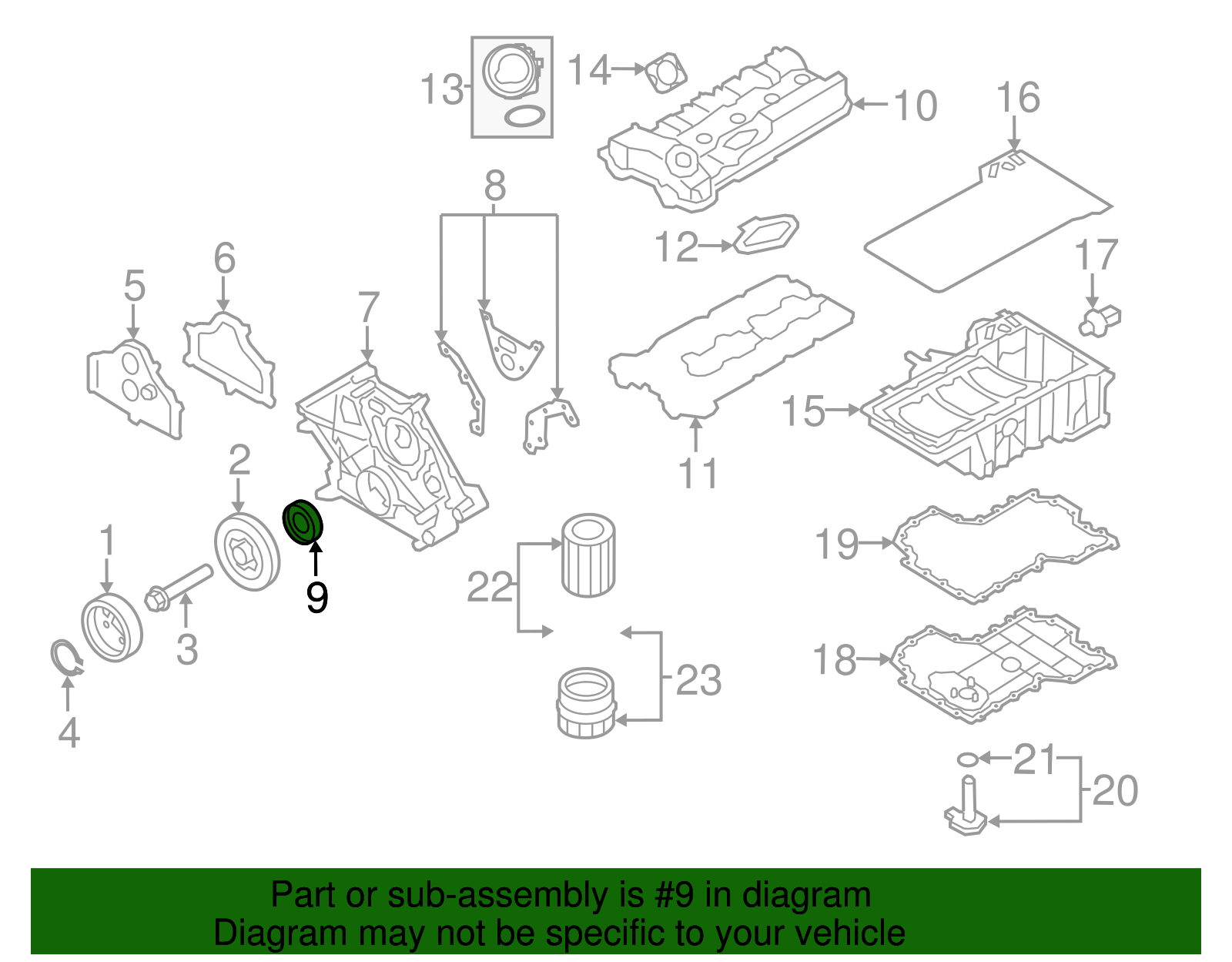 11148483798 - 2008-2024 BMW Rear Main Seal Retainer (11-14-8-483-798 ...