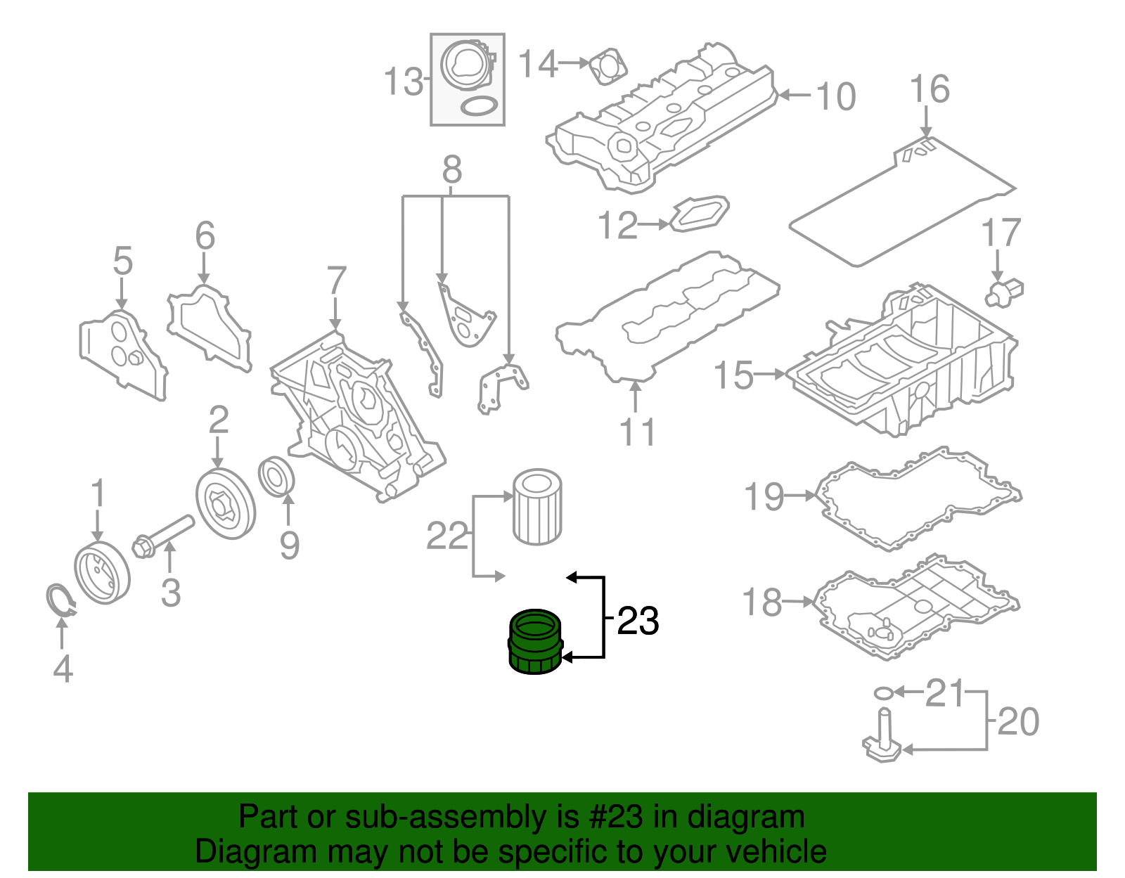 11427615389 - 2008-2025 BMW Oil Filter Cover (11-42-7-615-389) | BMW of ...