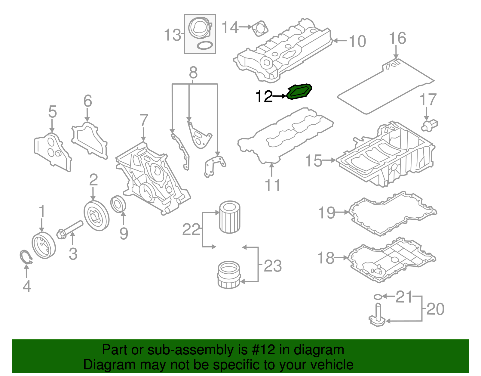 11128636401 - 2008-2018 BMW Valve Cover Seal (11-12-8-636-401) | Parts ...
