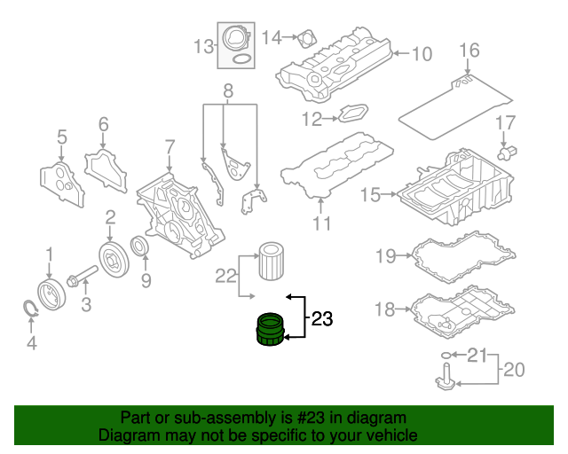 11-42-7-615-389 - Filter Cover - 2008-2021 BMW | Buy BMW Parts Now