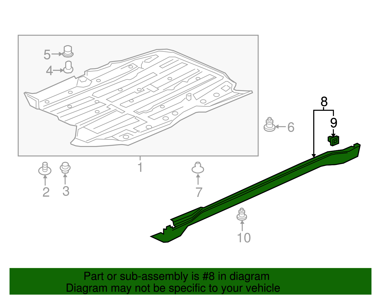 71850-T7W-A21ZD - Garnish Assembly L Side Sill *NH883P* (Platinum White ...