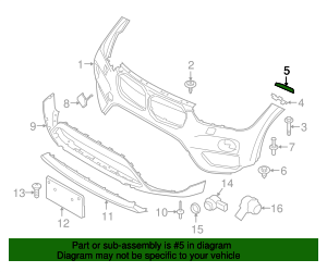 51-11-7-354-768 - Bumper Cover Mount - 2016-2021 BMW X1 | Wholesale BMW