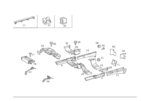 Cable Cover, Cable Ducts and Control Module Plate in Footwell for 2001 ...