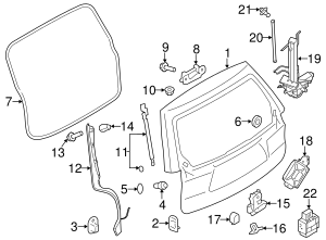 2008-2021 Subaru OEM NEW 2008-2020 Subaru Ascent Crosstrek Liftgate ...
