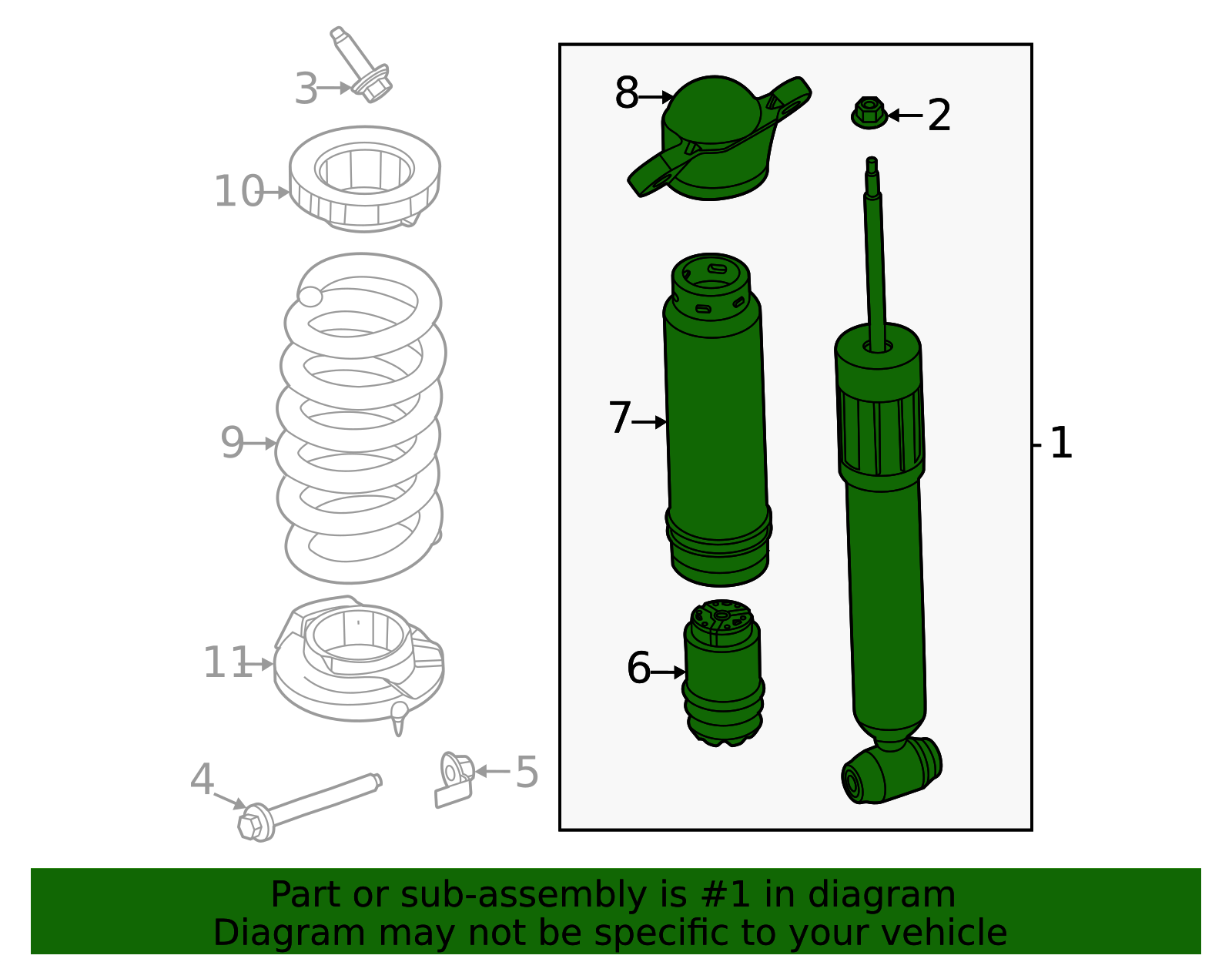 2021-2024 Ford Mustang Mach-E Shock Absorber Assembly LJ9Z-18125-J ...