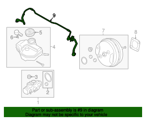 11668648861 - 2017-2019 BMW M760i xDrive Vacuum Hose (11-66-8-648-861 ...
