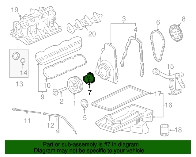 1997-2020 GM Crankshaft Gear 12556582 | TascaParts.com