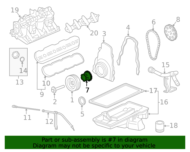 1997-2020 GM Crankshaft Gear 12556582 GM | GMPartsDirect.com