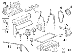 GM Parts: Oil Pan Cover Gasket (Part# 12611384) | GM Parts Store