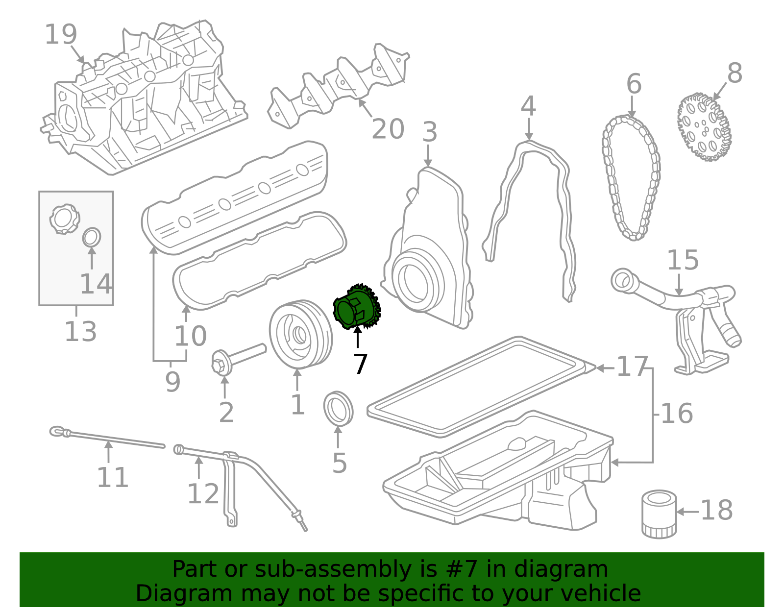 1997-2020 GM Sprocket-Cr/Shf 12556582 | GM Parts Center