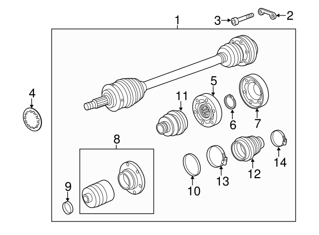 2012-2019 Porsche 911 Axle Assembly 9P1-407-271-B | OEM Porsche