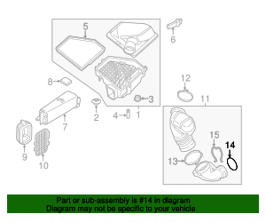 13718637817 - 2017-2021 BMW Resonator Assembly O-Ring (13-71-8-637-817 ...