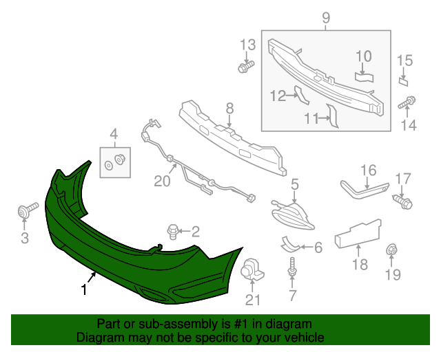 2012-2014 Hyundai Azera Bumper Cover 86610-3V010 | QuirkParts