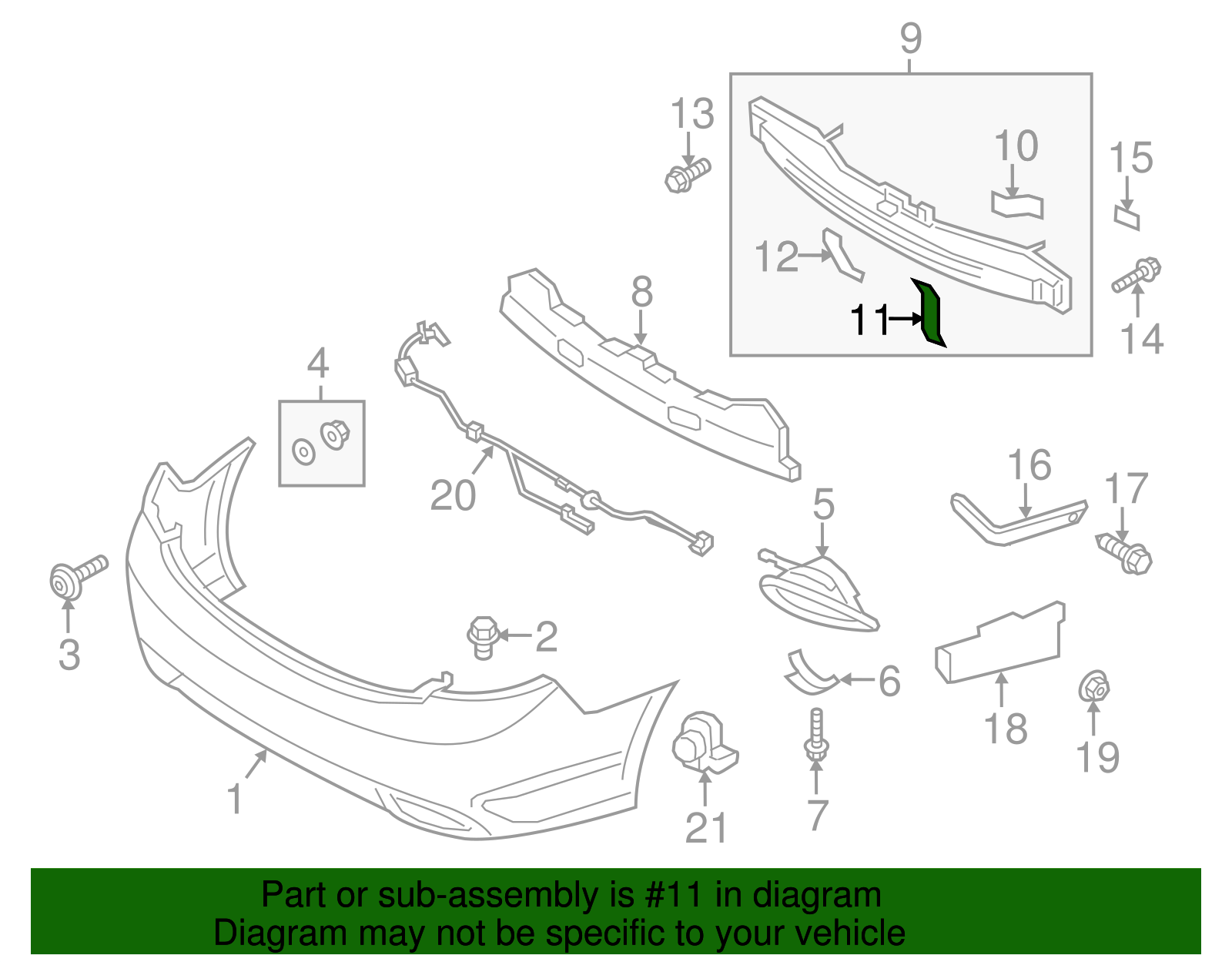2012-2014 Hyundai Azera Impact Bar Lower Bracket 86635-3V100 | QuirkParts