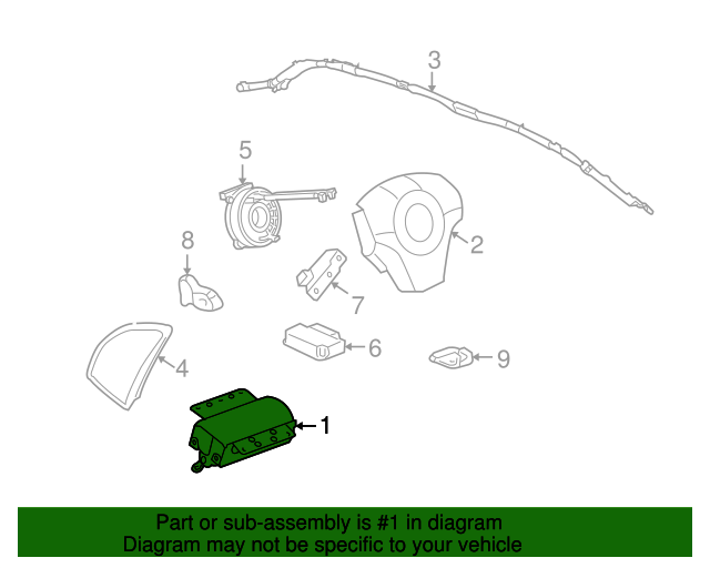 2008-2015 GM Passenger Inflator Module 22903018 | GMPartsDirect.com