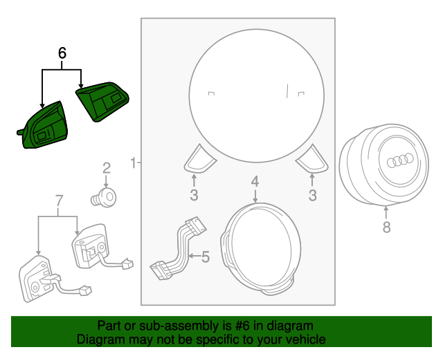2011-2018 Audi Multi Switch 4H0-951-523-H-XHA | OEM Parts Online