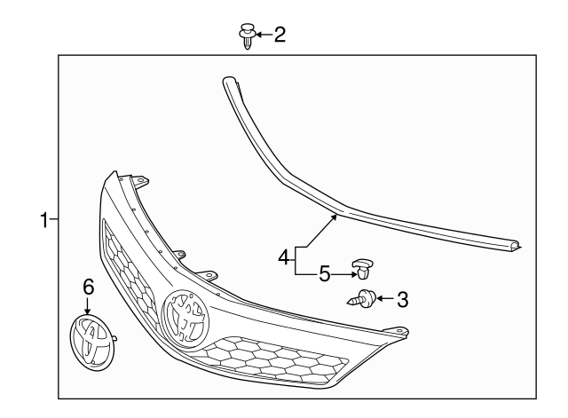 2012-2014 Toyota Camry Grille Assembly 53101-06340-G0 | OEM Parts Online