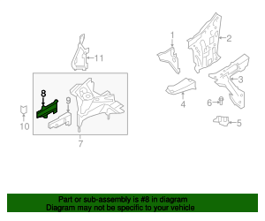 2009-2023 Nissan GT-R Fender Closing Plate G5131-JF00A ...