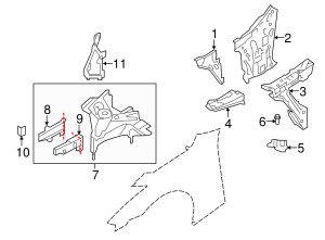 2009-2023 Nissan GT-R Fender Closing Plate G5131-JF00A ...