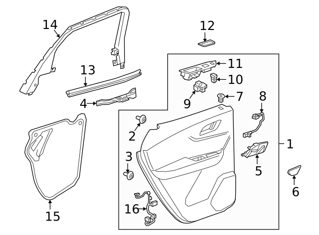 2019-2023 Chevrolet Blazer Upper Trim 84644339 | GMPartsDirect.com