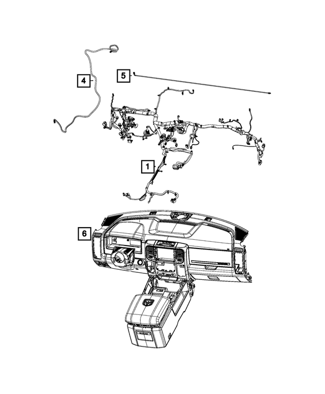 2019-2020 Ram 1500 Classic Instrument Panel Wiring 68417205AC | Mopar ...