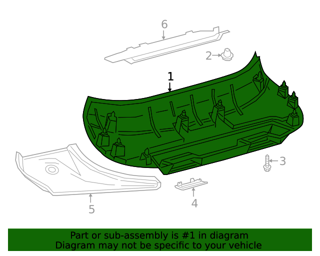 2020-2022 Toyota GR Supra Lift Gate Trim 64781-WAA02 | Toyota Parts Center
