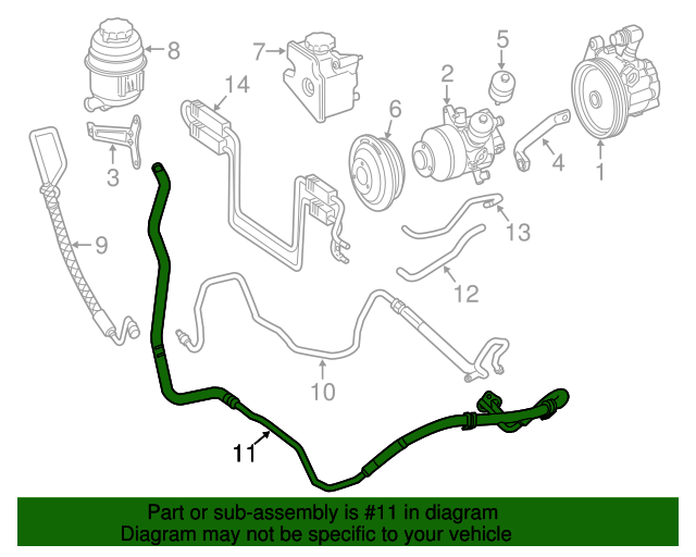 221-460-16-24 - Oil Cooler Hose 2007-2010 Mercedes-Benz | Mercedes-Benz ...