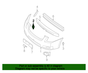 2007-2012 Nissan Sentra Bumper Cover Clip 01553-0034U | OEM Parts Online