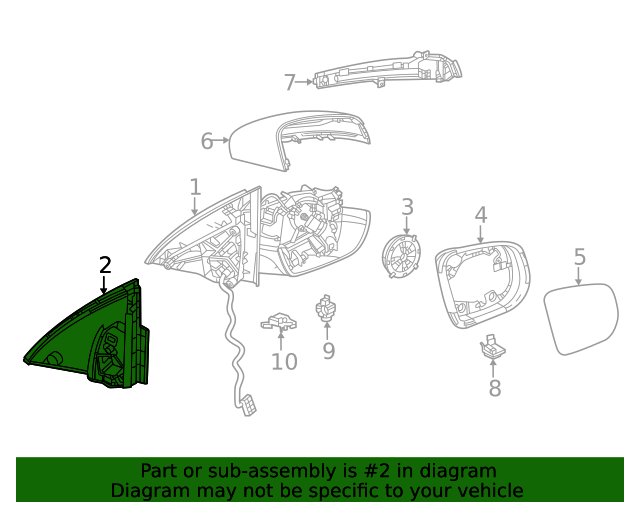167-811-10-00 - Mirror Assembly Seal - 2020-2021 Mercedes-Benz ...