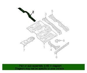 74330-EA030 - Floor Pan Crossmember 2005-2016 Nissan | AutoNationParts.com