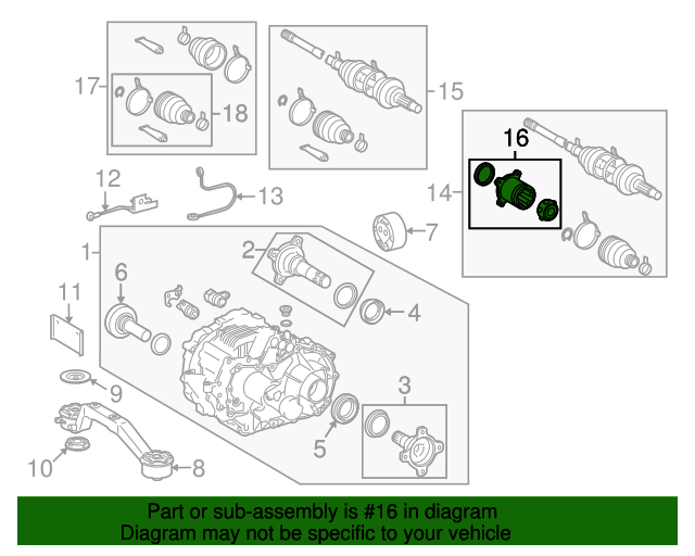 42360-28010 - Inner Joint For 2006-2015 Lexus | Lexus OE Parts
