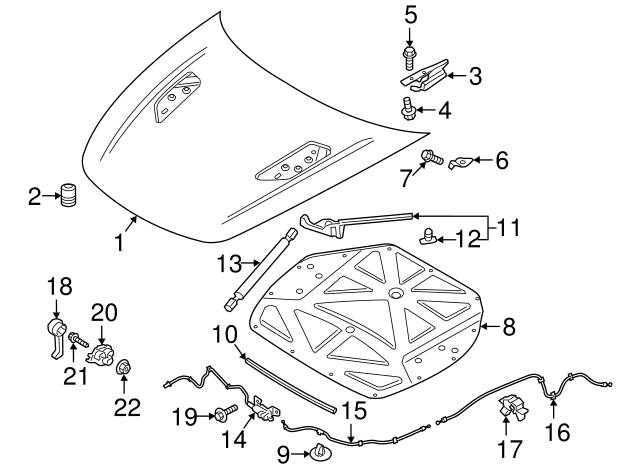 2014-2021 Kia OEM NEW 2014-20 Kia Optima Stinger K900 Clip Hood Seal ...