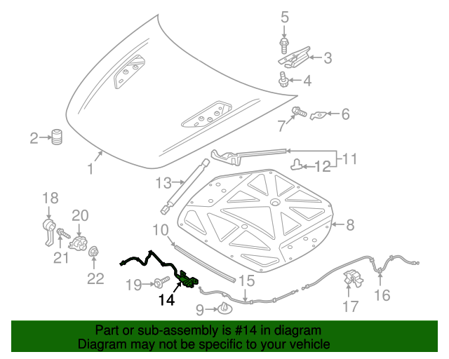 2018-2020 Kia Stinger Latch 81130-J5000 | TascaParts.com