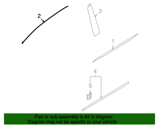 82860-3M000 - Door Reveal Molding 2009-2012 Hyundai Genesis ...