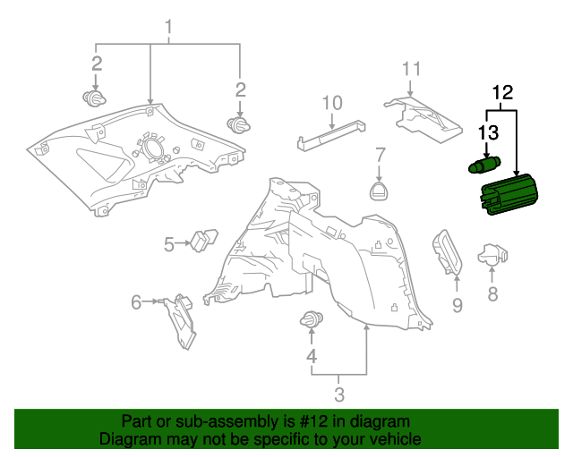 2018-2022 Lexus Cargo Lamp 81360-78020 | OEM Parts Online