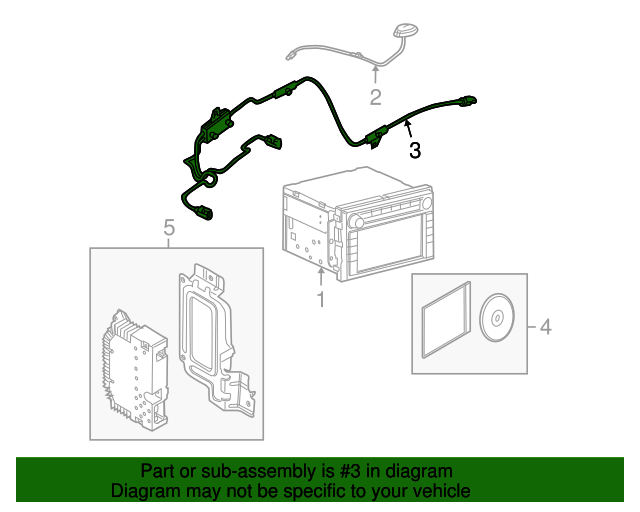 2009-2010 Ford Antenna Cable 9L2Z-10E928-B | QuirkParts