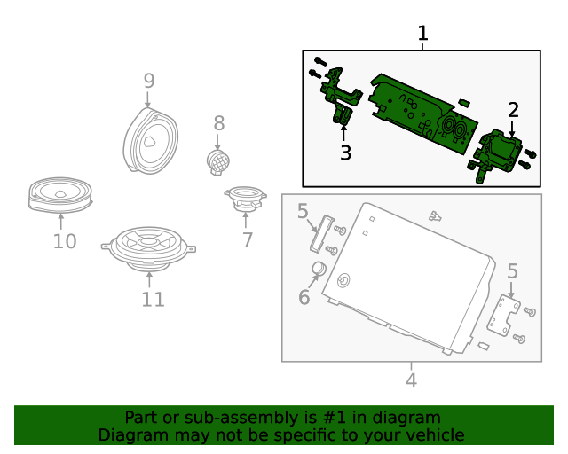 39171-TXM-A01 - Audio Unit Assembly Base (Pioneer) - 2019-2021 Honda ...