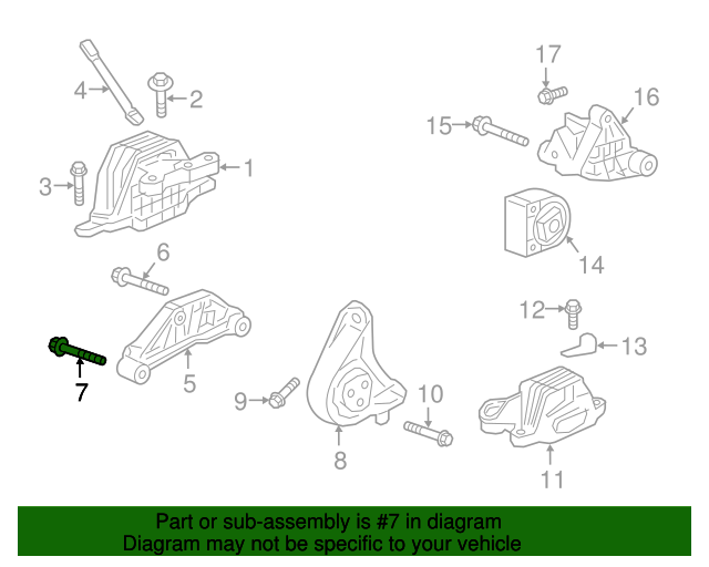 Bolt - Hvy Hx Flg Hd Reduced Body - GM (11609607) | GM Parts Center