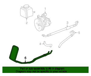Genuine OEM Power Steering Cooler Tube | 170-460-03-24 | Fits Select ...
