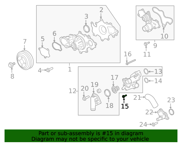 2011-2024 Ford Thermostat Outlet Bolt W503277-S437 | OEM Ford Parts Online