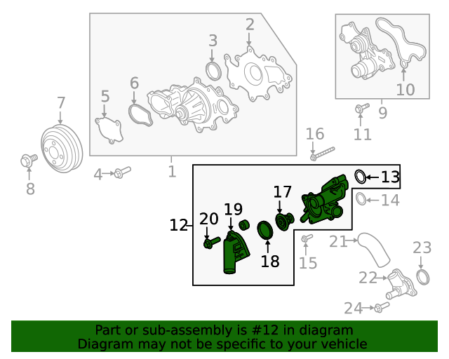 2017-2023 Ford Thermostat Housing HL3Z-8A586-C | OEM Parts Online