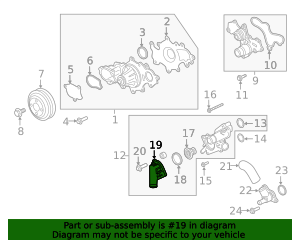 HL3Z-8A586-C - Engine Coolant Thermostat Kit 2017-2024 Ford | Ford ...