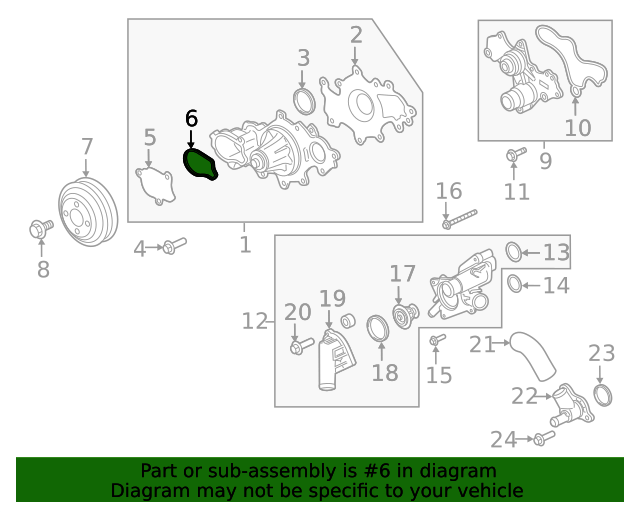HL3Z-8507-B - Gasket 2017-2024 Ford | Ford Parts Direct