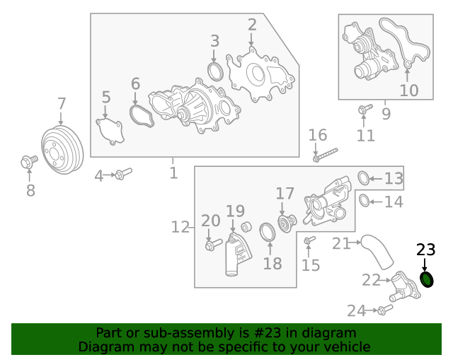 2017-2024 Ford Water Outlet Gasket HL3Z-8590-A | OEM Parts Online