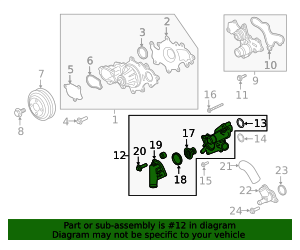 2017-2023 Ford Thermostat Housing hl3z8a586c | TascaParts.com