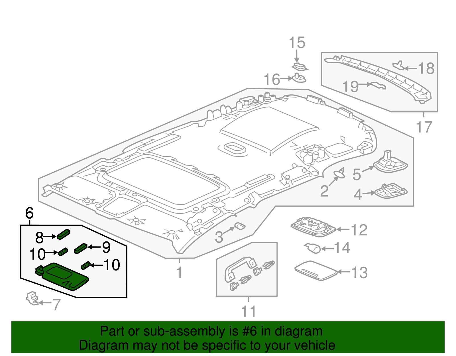 OEM 2017-2019 Honda CR-V Sun-Visor 83280-TLA-A01ZB | Honda Automotive Parts