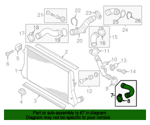 1K0-145-834-AJ - Turbocharger Intercooler Pipe 2011-2018 Volkswagen ...