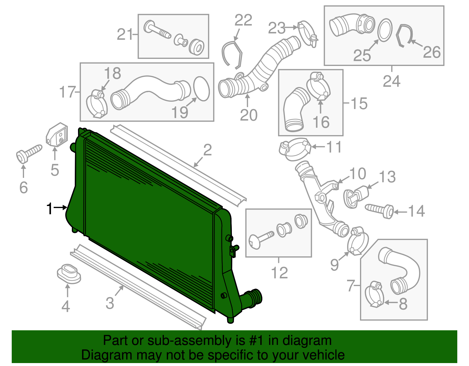 2009-2017 Volkswagen Inter-Cooler 3C0-145-805-AM | OEM Parts Online